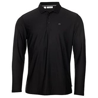 Calvin Klein Hommes Manches Longues Central Light Polo de Golf - Noir - XXXL