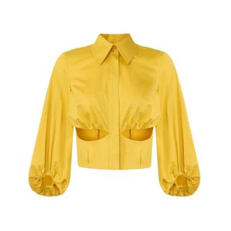 Elisabetta Franchi Damen, Blusen & Hemden, Gelb, XSGr&ouml;&szlig;e