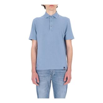 Drumohr Polo aus Ice Cotton Baumwolle - - Tops - Herren - Blau - XL