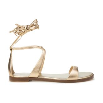 Michael Kors Laminierte Leder Schn&uuml;rsandalen - - Shoes - Damen - Gelb - 36 EU