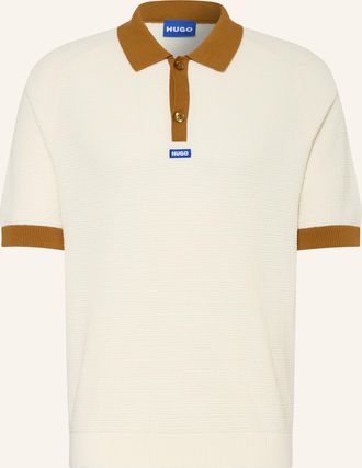 HUGO BOSS Hugo Strick-Poloshirt Siablo weiss