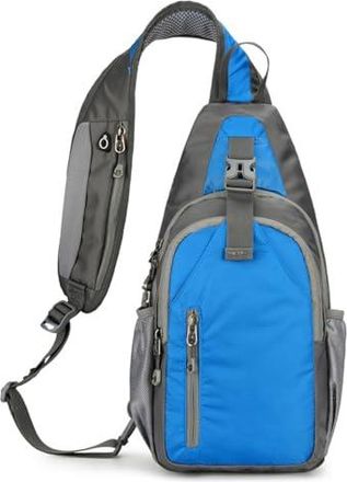 Generic Sac &agrave; bandouli&egrave;re pour homme avec port de charge USB, sortie de c&acirc;ble pour &eacute;couteurs, tissu Oxford durable, sangle r&eacute;glable, 3 compartiments, l&eacute;ger, r