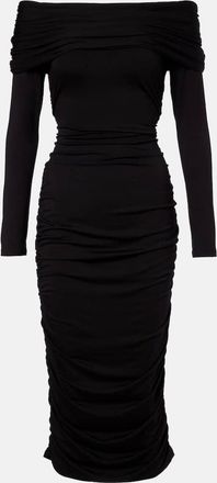 Veronica Beard Off-Shoulder-Midikleid Tinette