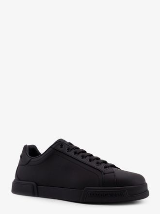 Dolce & Gabbana Mens Leather Sneakers Portofino Black Trainers