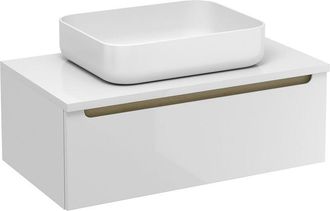 Puma Naturel - Meuble de salle de bain sous lavabo Stilla 80x30x45 cm blanc (STILLAD08005DBI)