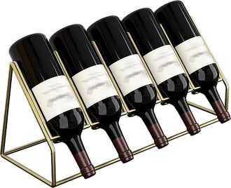 Generic Weinregal Metall, Weinflaschenhalter, Abgewinkeltes Design, Robust und Langlebig, Einfach und Stilvoll, Geeignet für Die Küche zu Hause, Das Wohnzimme