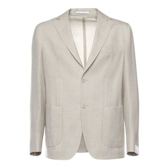 Eleventy Homme, Vestes, Beige, Taille: XL Single-Breasted Tailored Blazer