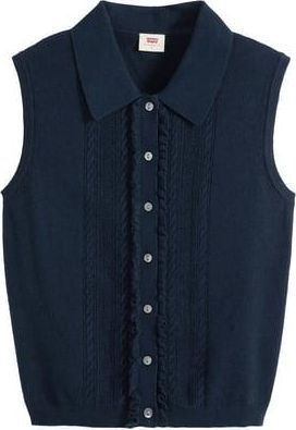 Levi's Gilet &agrave; mini volants en coton m&eacute;lang&eacute;