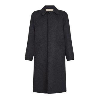 Valentino Einknopf Wollmantel - - Coats - Herren - Grau - M