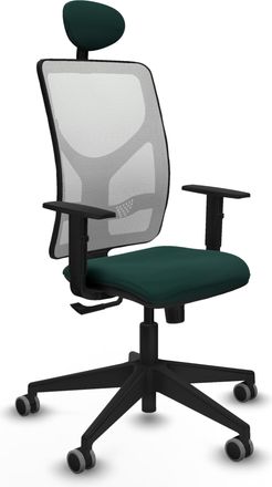 Piqueras y Crespo Sch&ouml;ner Schreibtischstuhl mit 1D-Armlehnen, h&ouml;henverstellbarer Lendenwirbelst&uuml;tze und festem Kopfteil, ausgestattet mit Sincro 3 Positionen und Schnei