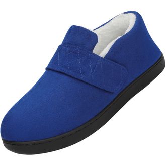 Mishansha Hausschuhe Männer Plüsch Pantoffeln Winter Wärme Memory Schaum Slippers Non-Slip Gummisohle im Innen- und AuÃYenbereich, Plüsch Tiefes Blau 45