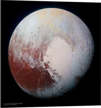 Posterlounge Pluto, Aufnahme von New Horizons (2015) Acrylglasbild von Sascha Kilmer 40 x 40 cm Wandbilder Wanddeko