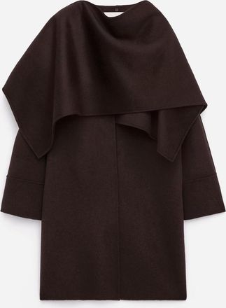 Arket Doubleface-Mantel Mit Cape -Braun