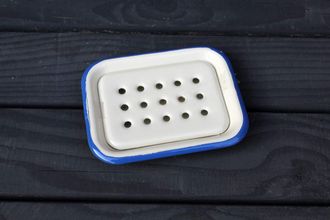 M&uuml;nder-Email Seifenschale zum Stellen - 2-teilig - Farbe: creme