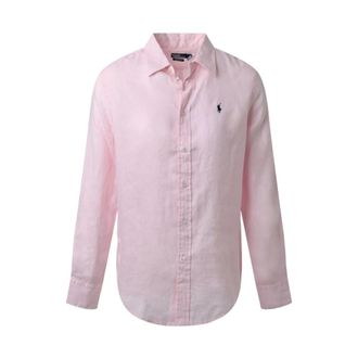 Ralph Lauren Femme, Blouses et Chemises, Rose, Taille: 42 FR Chemise L&eacute;g&egrave;re en Lin
