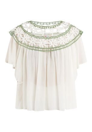 Izia T-shirt avec dentelle florale gaya