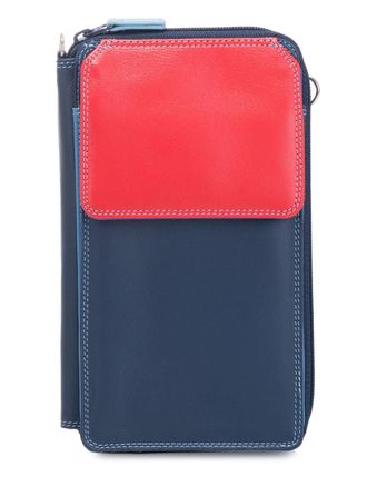 Mywalit Leder Damen Geldbörse - Zip Round Multi with Shoulder Strap - 1220-127 - royal