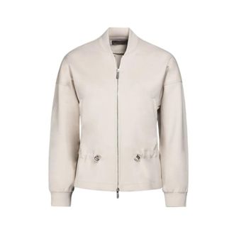 Moorer Tija-It Bomber Sweatshirt - - Jackets - Damen - Beige - XS