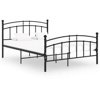 vidaXL Cadre de lit sans matelas noir m&eacute;tal 200x200 cm Vidaxl