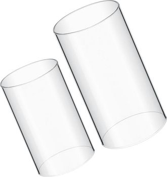 BESPORTBLE 2 St&uuml;ck Teiliges Transparentes Glas zylinderglas Windschutz Kerzenh&uuml;lle Hitzebest&auml;ndig Dekorative Kerzenabdeckung Vielseitig f&uuml;r DIY und Tischdekorati