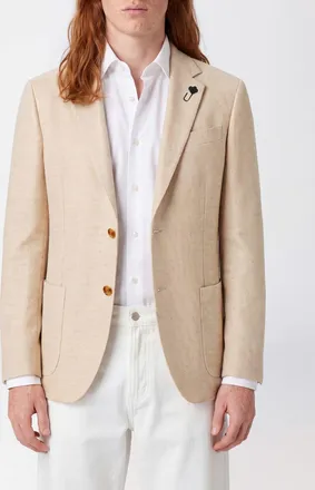 Lardini Einreihiger Blazer aus Wolle und Kaschmir mit steigendem Revers