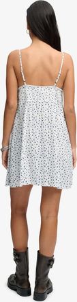 Superdry Robe textur&eacute;e &agrave; petites fleurs avec bretelles fines - Blanc cass&eacute;