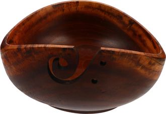 DOITOOL Holz Strickschale mit Dekorativem Garnhalter Robuster Wollaufbewahrung für Häkeln und Stricken Leichtes Bruchfestes Design Bunte Farbakzente für Handa