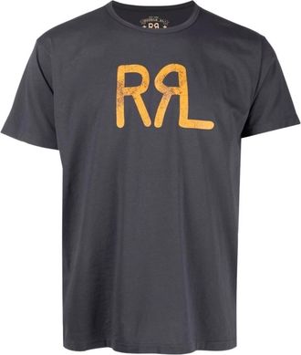 Ralph Lauren Homme, Tops, Gris, Taille: XL Ribbed Crewneck T-Shirt