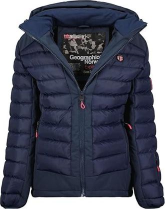 Geographical Norway Aurelien Lady - Parka Longue Epaisse Chaude Femme Automne Hiver - Manteau Fin Capuche Fausse Fourure - Blouson Coupe Vent - Doudoune Elegante Femmes (