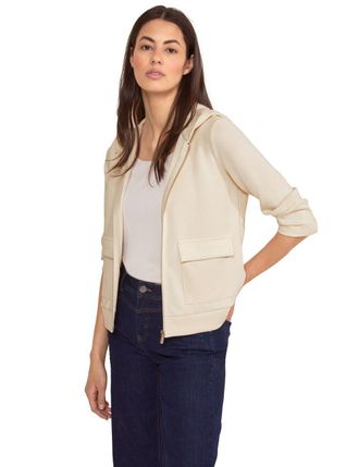 Street One Damen A321158 Hoodie Cardigan, Lucid White, 38 EU