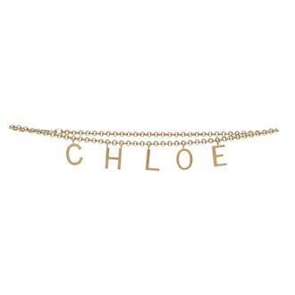 Chlo&eacute; Goldenes Ketten G&uuml;rtel mit Buchstabenanh&auml;ngern - - Accessories - Damen - Gelb - ONE SIZE