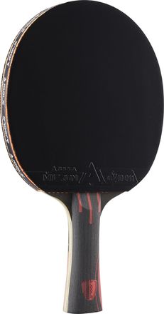 Joola Unisex-Erwachsene Infinity Series Overdrive-Schl&auml;ger mit Carbon-Kevlar-Kekling, ausgestelltem, Roter Griff (schwarz/schwarzer Gummi), Einheitsgr&ouml;&szlig;e