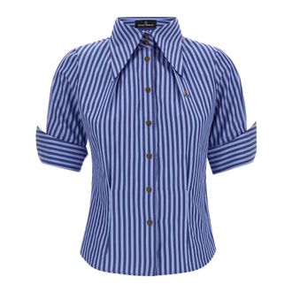 Vivienne Westwood Femme, Blouses et Chemises, Bleu, Taille: 36 FR W Violin Shirt