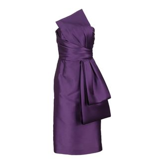 Alberta Ferretti Elegantes Mikado-Kleid - - Dresses - Damen - Lila - M