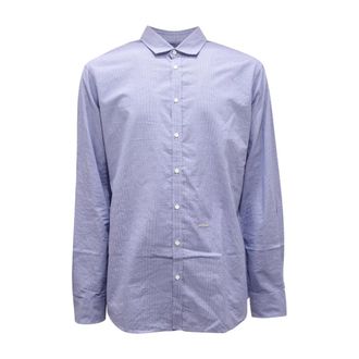 Dsquared2 Blaues Mikromuster Hemd - - Shirts - Herren - Blau - M