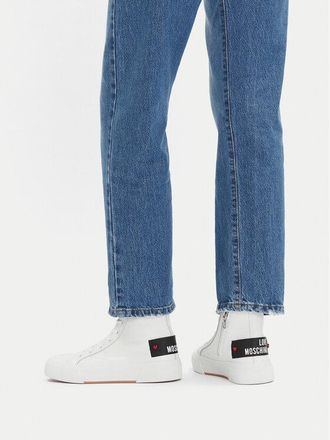 Love Moschino Sneakers aus Stoff JA15022G1MIA0100 Wei&szlig;
