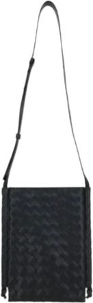 Bottega Veneta Homme, Sacs, Noir, Taille: ONE Size Flat Loop Crossbody Bag