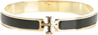 Tory Burch Femme, Accessoires, Noir, Taille: 40 FR Enamel Logo Bracelet