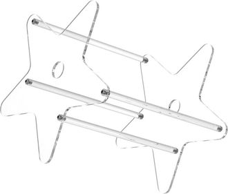 Lurrose Gro&szlig;er Acryl Schallplattenst&auml;nder mit Sternform Transparenter Vinyl und Buchhalter Vielseitiges Desktop Regal f&uuml;r B&uuml;ro Zuhause und Musikzimmer Stabile