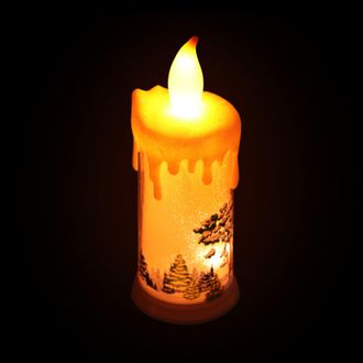 Hemobllo Led Weihnachtskerze Led Kerzenlicht Flackernde Weihnachtsdeko Innen Party Stimmungslicht Dekoratives Nachtlicht Santa Schneemann Motiv