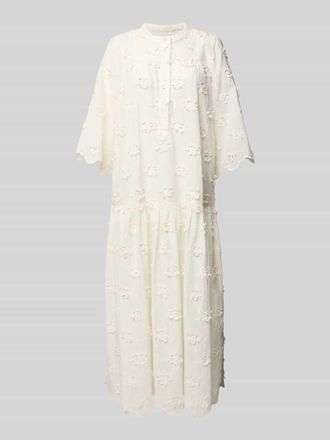 Lollys Laundry Midikleid mit H&auml;kelspitze und Wellensaum Modell Timor