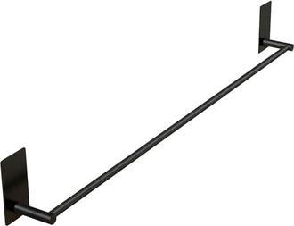 Vista Porte-serviettes sans per&ccedil;age - Noir mat - 75 cm - En acier inoxydable SUS304 - &Agrave; coller - Pour salle de bain, chambre &agrave; coucher, cuisine