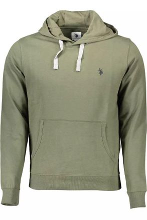 U.S.Polo Association Fleece Hoodie Pullover Olivgr&uuml;n