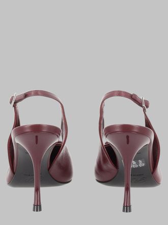 Roger Vivier Pointed-Toe Leather Slingback Pump - Red