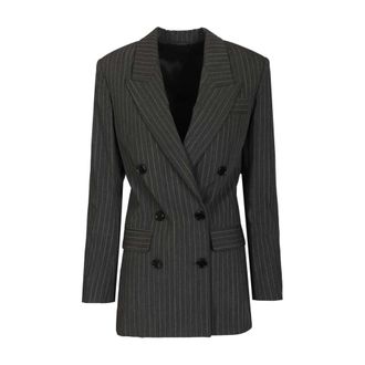 Isabel Marant Gestreifter doppelreihiger Blazer - - Jackets - Damen - Grau - 2XS