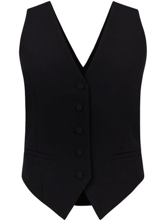 Nina Ricci gilet drap&eacute; &agrave; dos ouvert - Noir