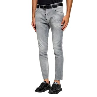 Dsquared2 Homme, Jeans, Gris, Taille: M Jeans Denim Logo-Tag Effet Us&eacute; Skater