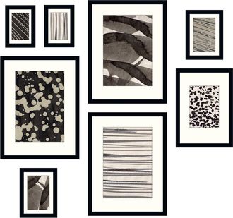 Eurographics Eurographics Specular Reflection Bilderrahmen-Set, Glas/Holz, Schwarz, Verschiedenen Größen, 8