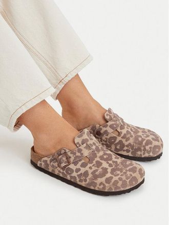 Birkenstock Pantoletten Boston Print 1033324 Braun