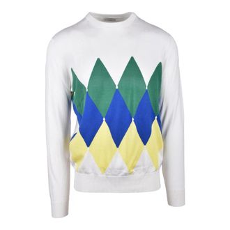 Ballantyne Baumwolle Kaschmir Pullover - - Sweatshirts & Hoodies - Herren - Wei&szlig; - 3XL